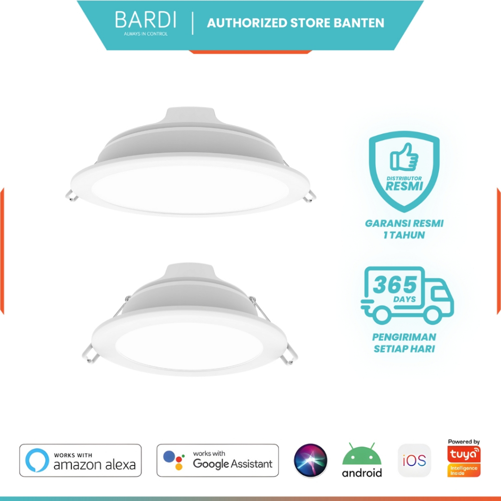 Jual BARDI Smart Downlight Beacon Panel 8W dan 14W RGB WW Bluetooth ...