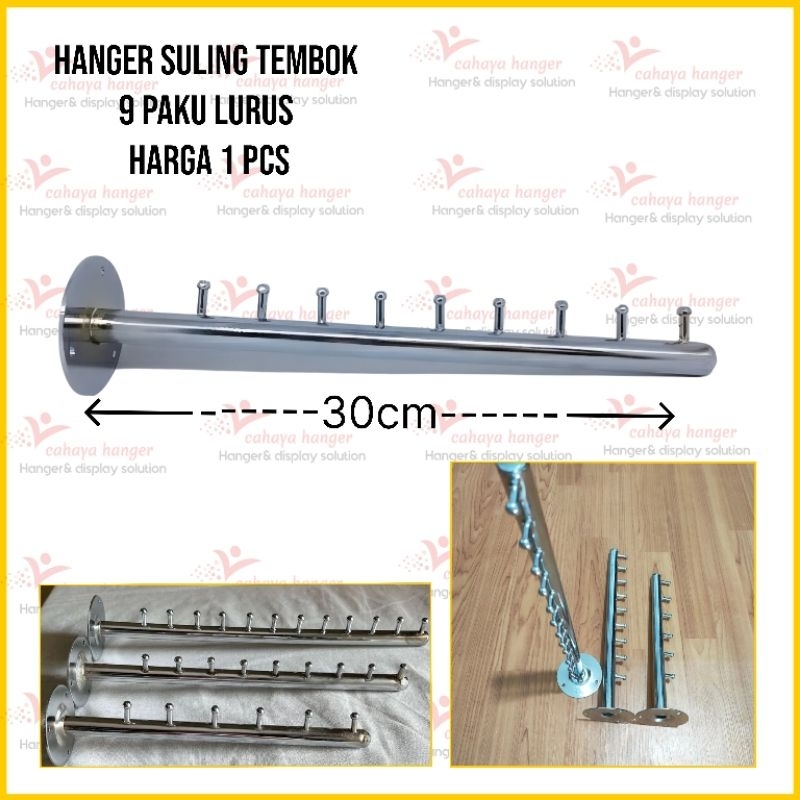 Jual hanger suling tembok 9 paku LURUS | Shopee Indonesia