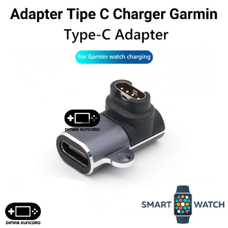 Jual Adapter Tipe C Charger Garmin venu 1 2 plus 2s 3 3s sq 1 2 music ...