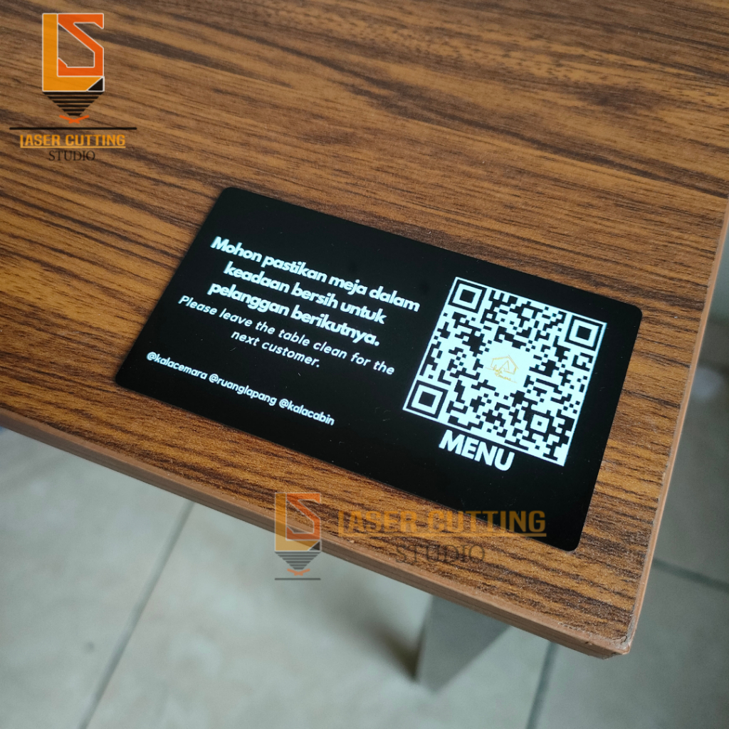 Jual Nomor Meja Custom QR Code Menu Akrilik Print Table Sign Scan QR ...