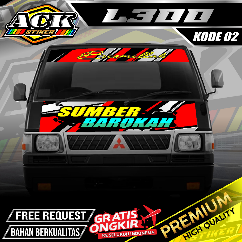 Jual STIKER DECAL KABIN DEPAN L300 PICK UP / Stiker Kabin L300 KODE ACK ...