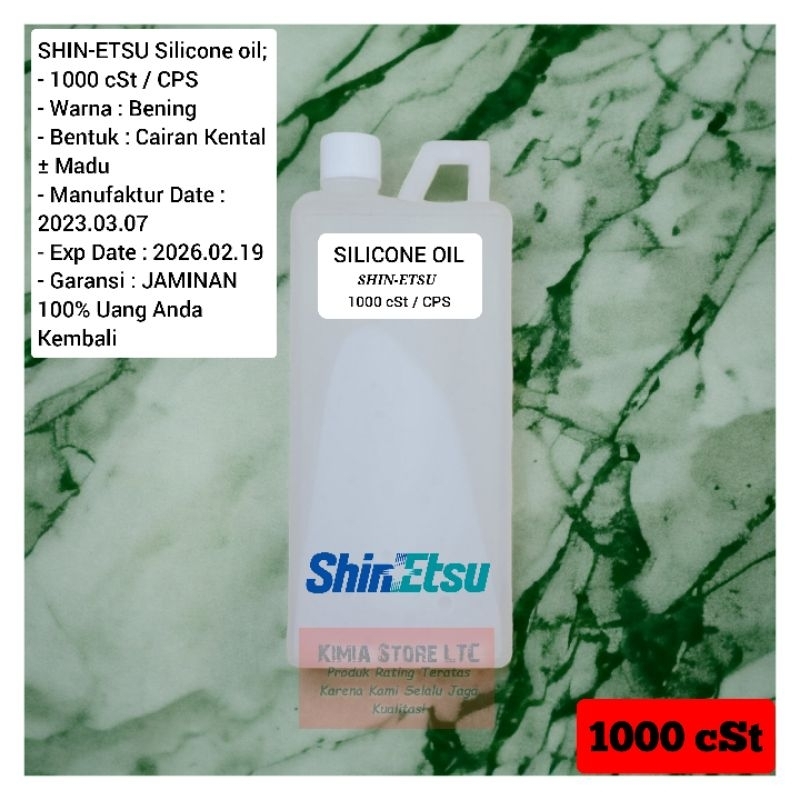 Jual Sap Silicone Oil 1000 CPS 5 Liter ( SHIN-ETSU Silicone Oil 1000 cSt ) / Minyak Silikon ...