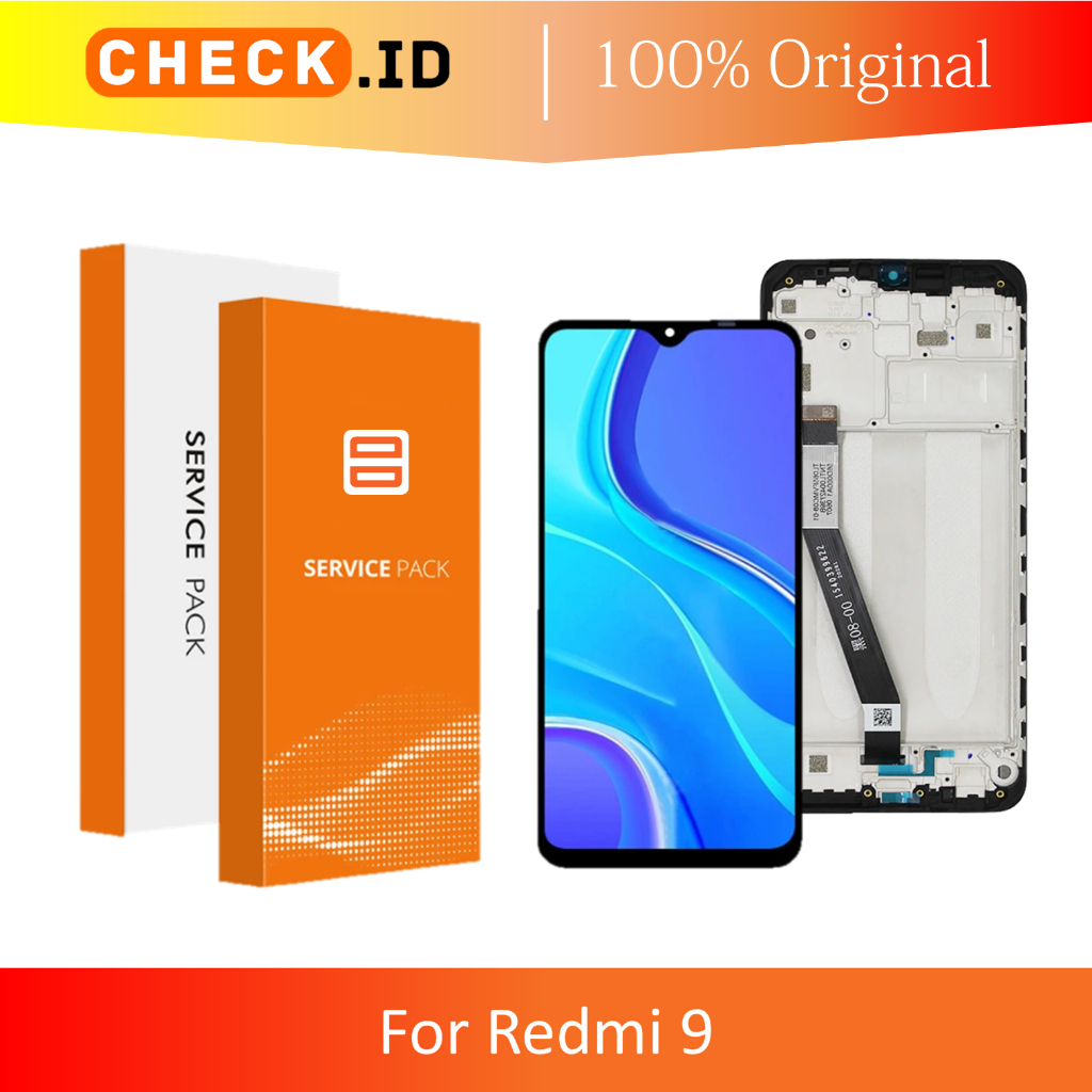 Jual [ CHECK.ID ] LCD + FRAME XIAOMI REDMI 9 ORIGINAL | Shopee Indonesia