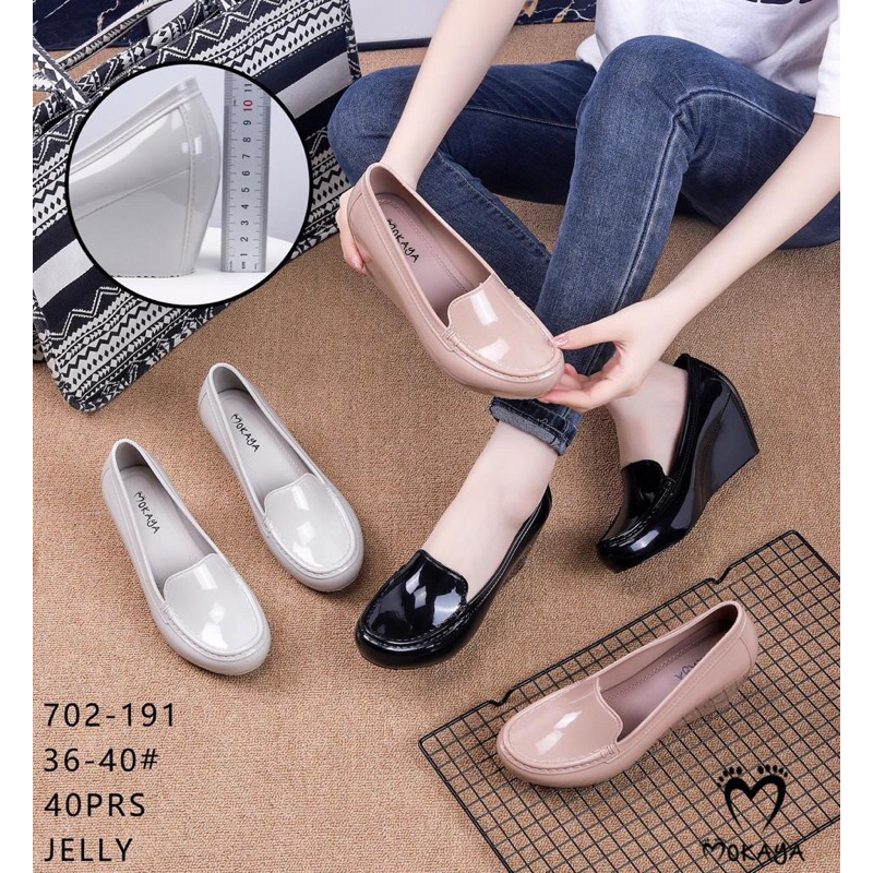 Jual Sepatu Jelly Wedges Tinggi 7 Cm Mokaya 702 & 703 | Shopee Indonesia