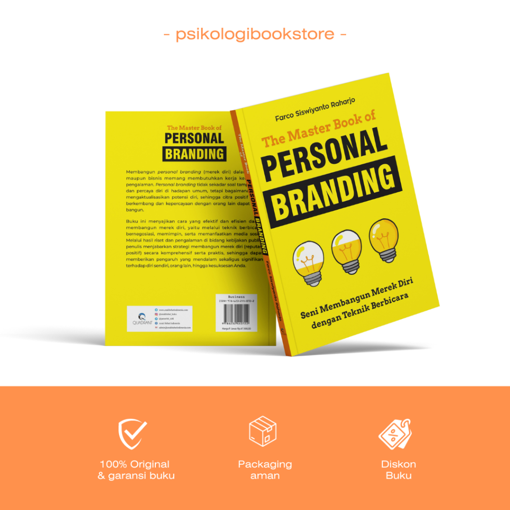 Jual Buku The Master Book Of Personal Branding: Seni Membangun Merek ...