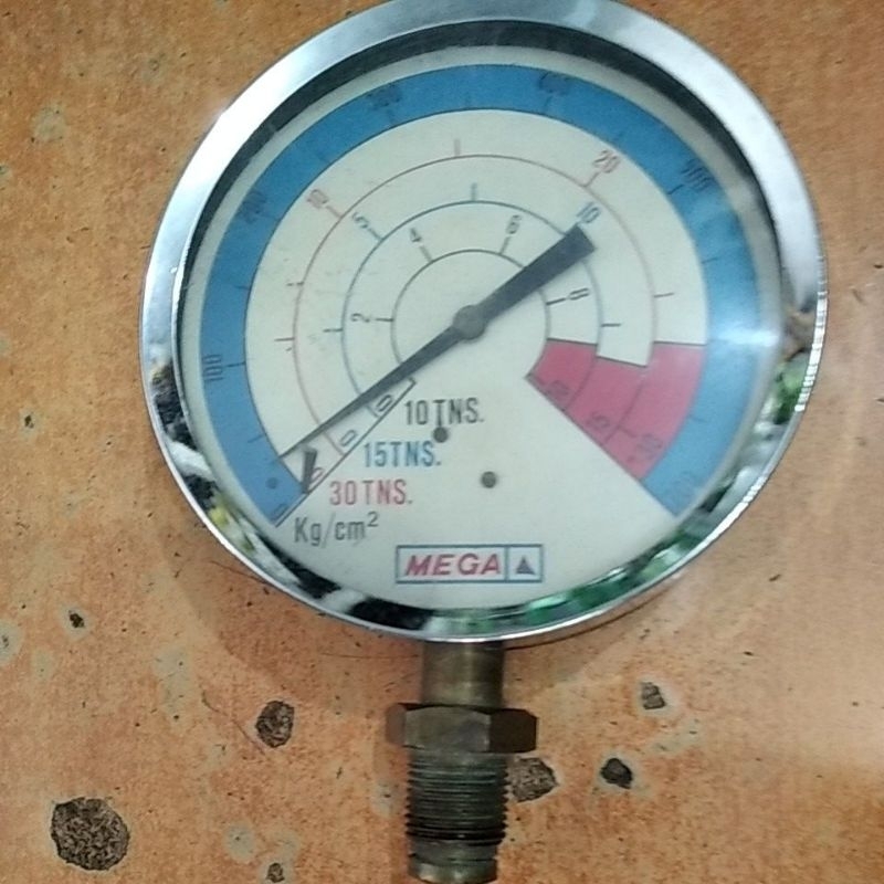 Jual pressure gauge raket hydraulic dongkrak 0-10 tns 15 tns 30 tns 750 ...