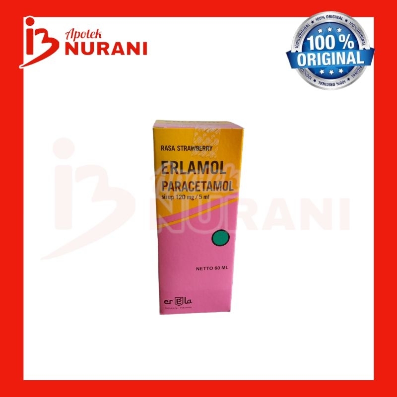 Jual ERLAMOL SIRUP 60 ML obat demam/pereda nyeri | Shopee Indonesia