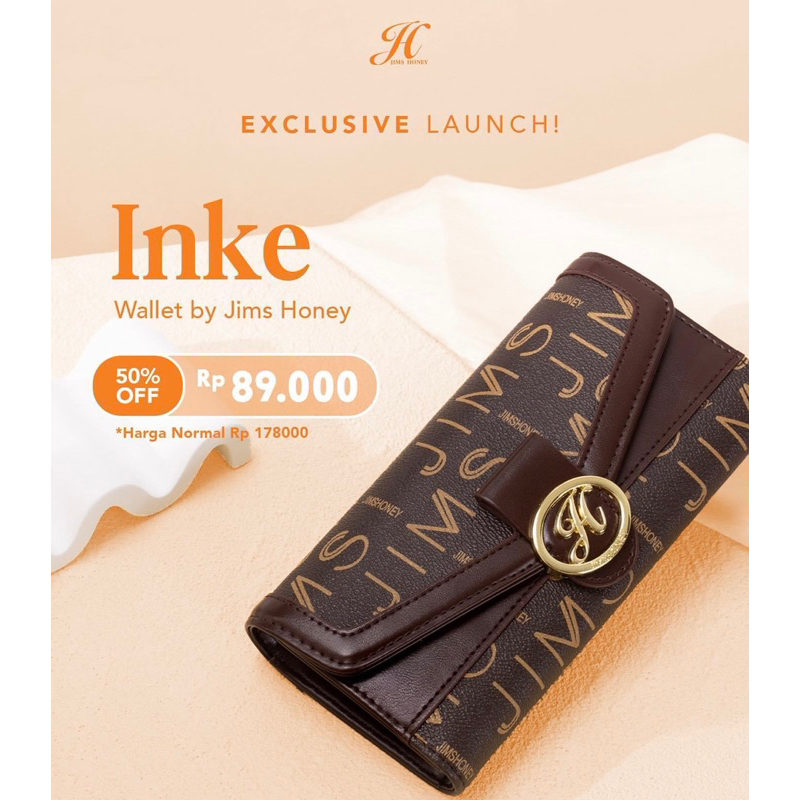 Jual JIMS HONEY DOMPET PANJANG WANITA INKE WALLET ( FREE EXCLUSIVE BOX ) | Shopee Indonesia