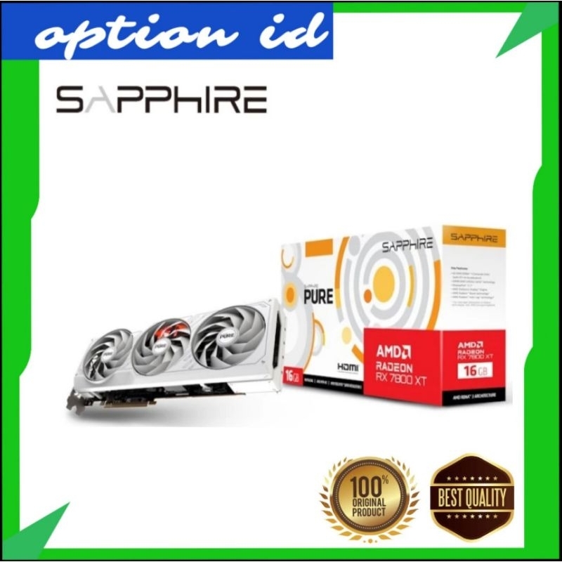 Jual VGA SAPPHIRE PURE Radeon RX 7800 XT OC 16G | RX 7800XT 16GB GDDR6 ...