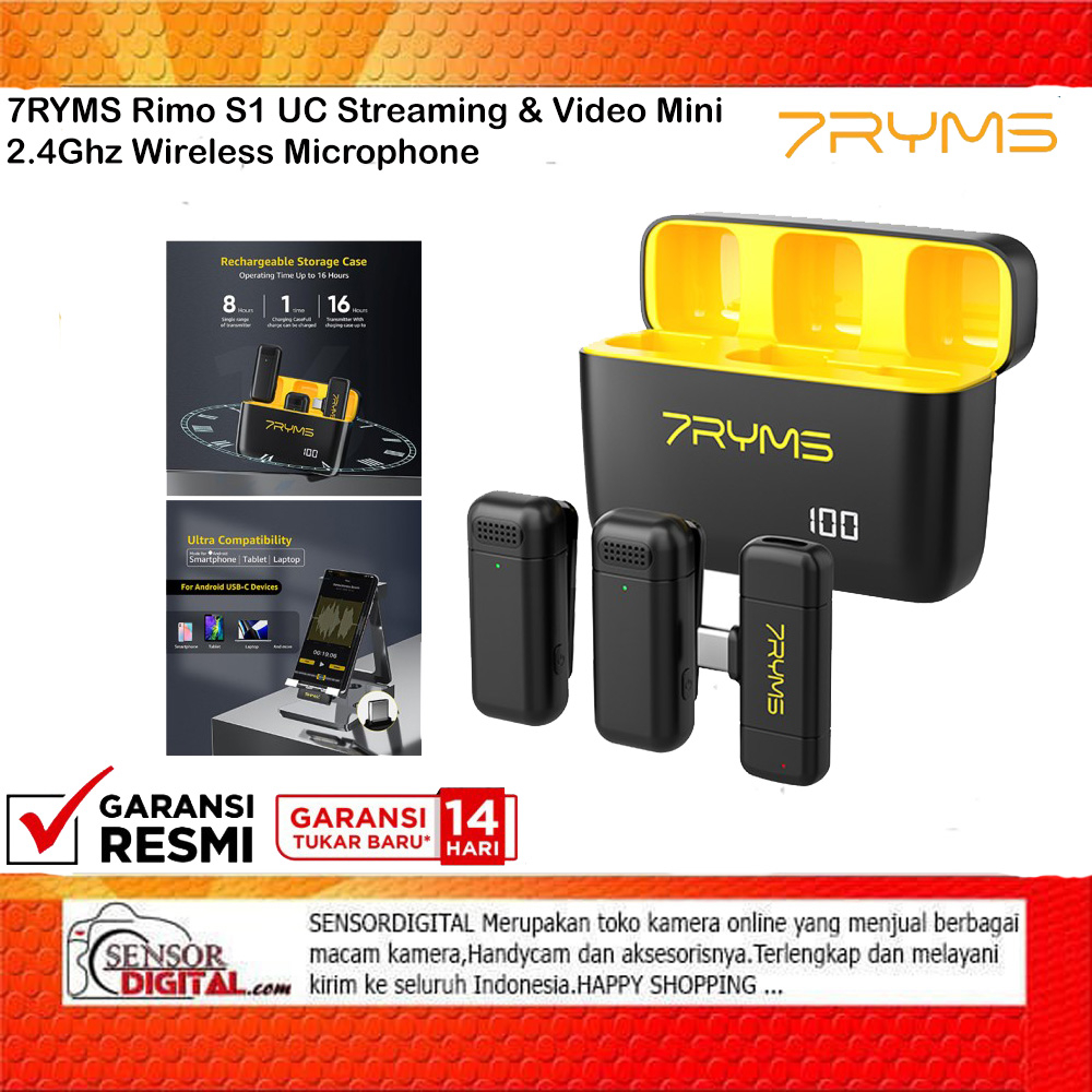Jual 7RYMS Rimo S1 UC Streaming & Video Mini 2.4Ghz Wireless Mic type C | Shopee Indonesia