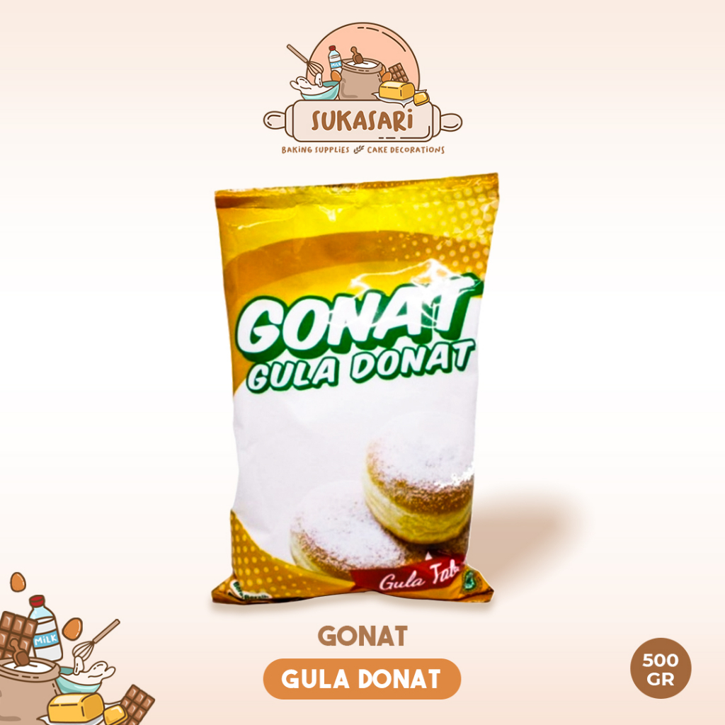 Jual Sukasari - Gonat Gula Donat 500gr / Gula Halus Dingin Donat / Gula ...