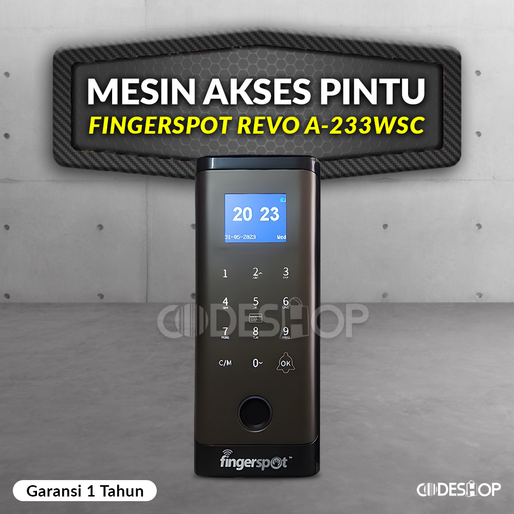 Jual Fingerspot Revo A-233WSC Smart Door Lock Digital Akses Kontrol ...