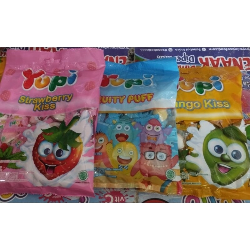 Jual permen,yupi,strabery,mix,mangga,120gr | Shopee Indonesia