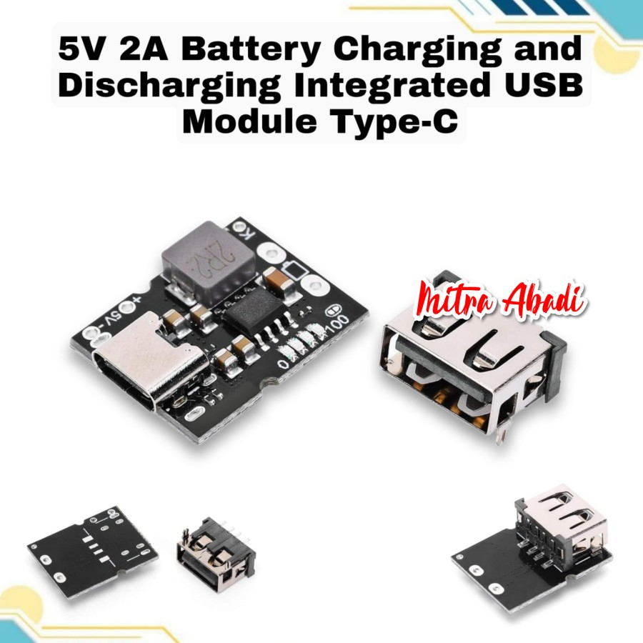 Jual 5V 2A Battery Charging and Discharging Integrated USB Module TYPE ...