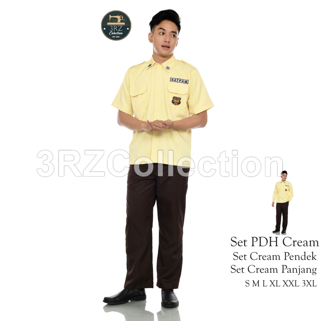 Jual Seragam Pdh Satpam Krem Setelan Security Cream Pakaian Dinas ...