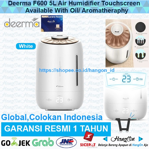 Jual DEERMA F600 5L Air Humidifier Ultrasonic Touch Screen F 600 5 ...