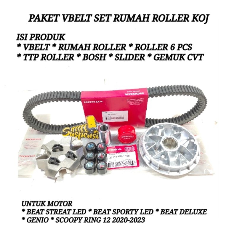Jual VANBELT VBELT SET RUMAH ROLLER GENIO BEAT STREAT NEW BEAT SPORTY BEAT DELUXE SCOOPY RING12 ...