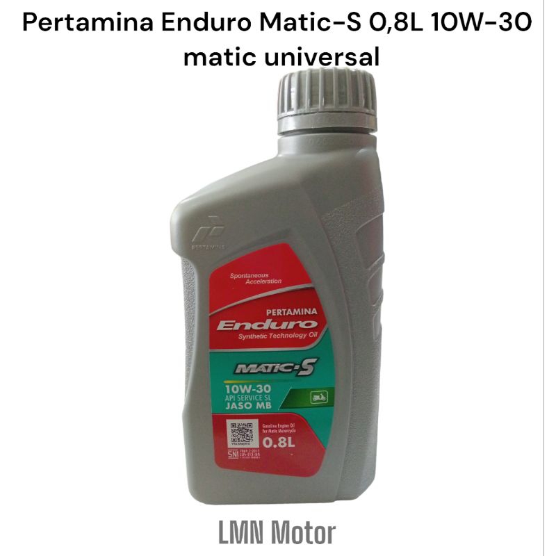 Jual Pertamina Enduro Matic-S 0,8L 10W-30 matic universal | Shopee ...