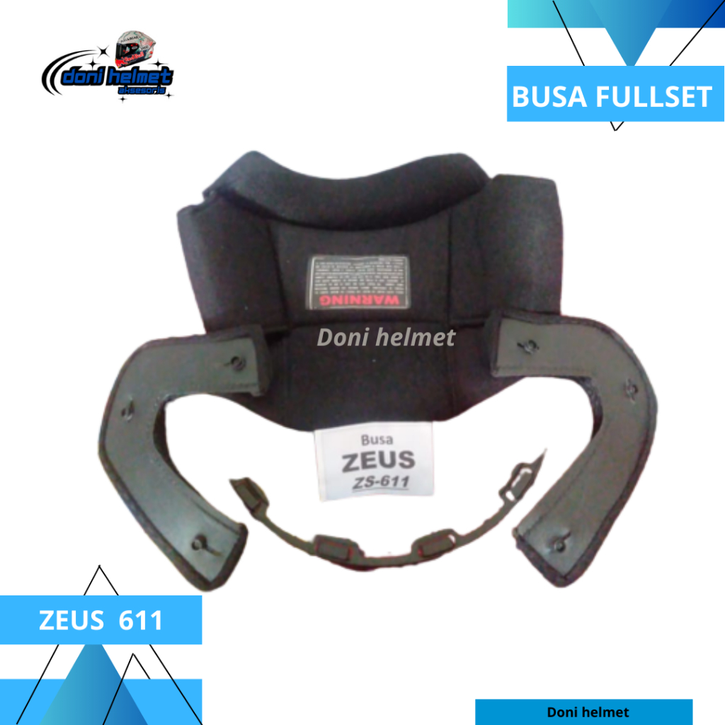 Jual Busa Helm Zeus 611 S M L XL XXL Fullset Pipi Half Face Kancing ...