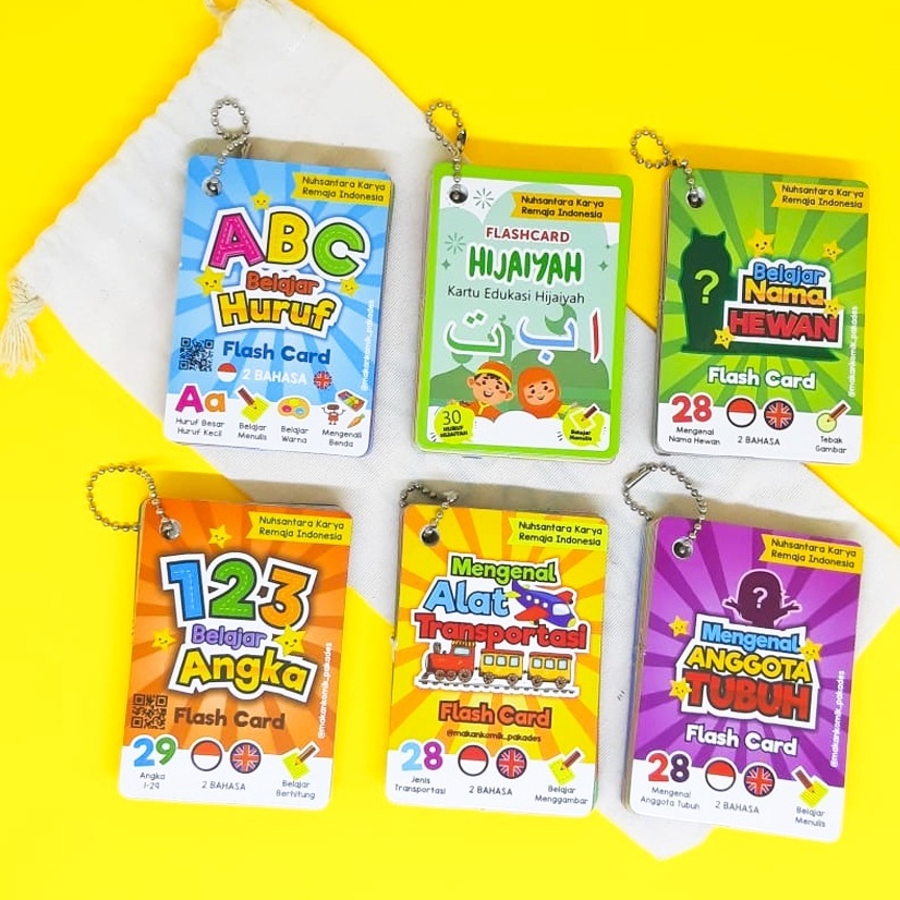 Jual Flashcard DUA BAHASA / FLASH CARD EDUKASI ANAK / Kartu Pintar ...