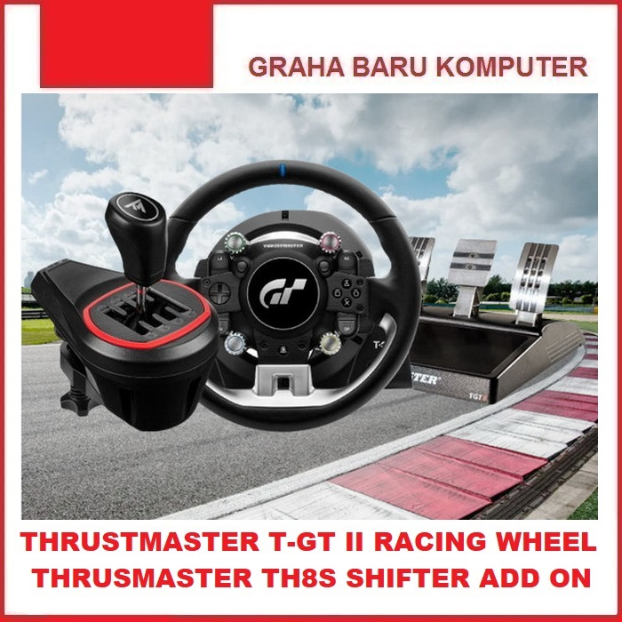 Jual Thrustmaster T-GT II Racing Steering Wheel + TH8S Shifter for PC ...