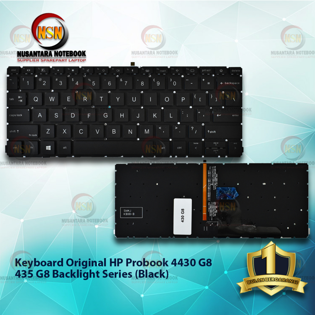 Jual Keyboard Original Laptop HP 430 G8 435 G8 Backlight (Black ...