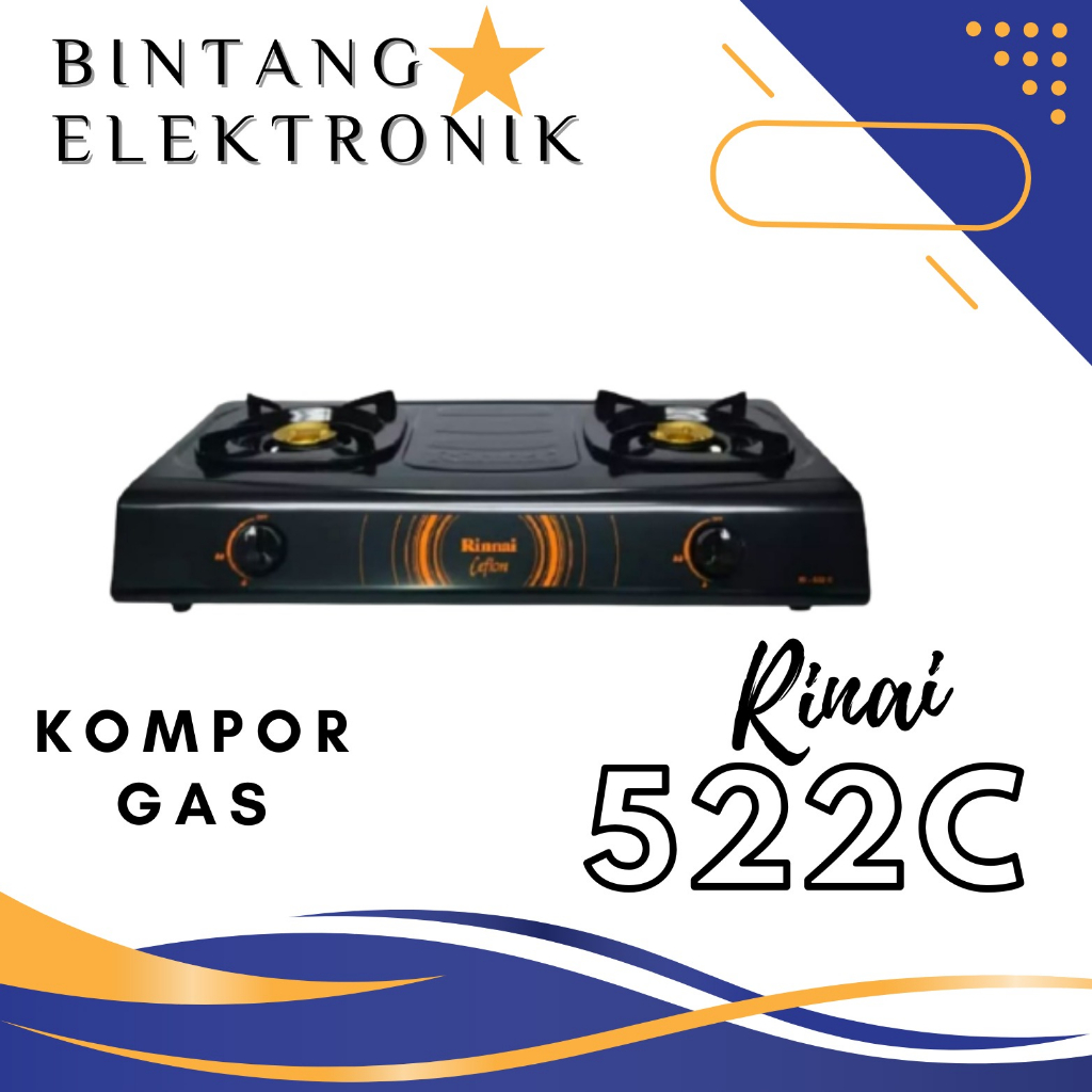 Jual Rinnai Kompor Gas 2 Tungku 73 cm (RI522C) | Shopee Indonesia