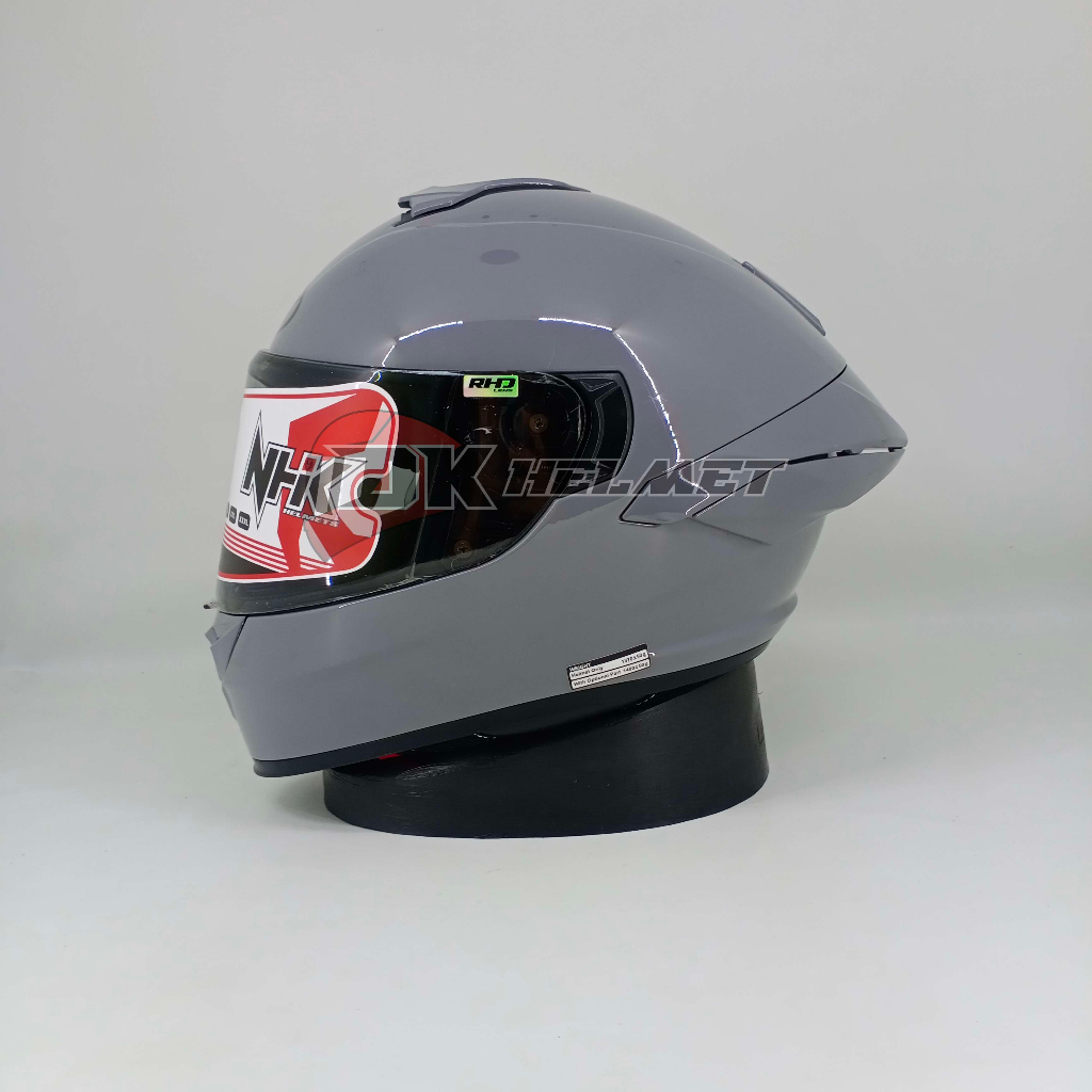 Jual Helm Full Face NHK Mark 1 Solid SV Dim Grey Gloss Single Visor ...