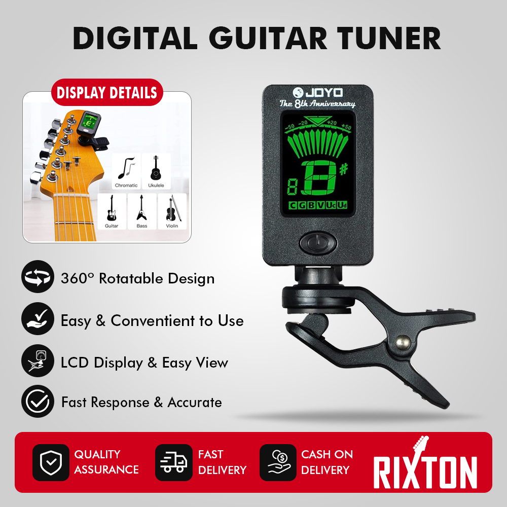 Jual Rixton Joyo Gitar Akustik Tuner Ukulele Tuner Alat Musik Bass ...