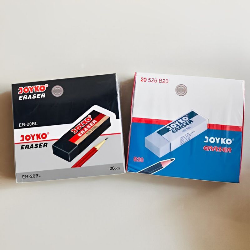 Jual penghapus joyko B20 putih hitam 1 pack isi 20 | Shopee Indonesia