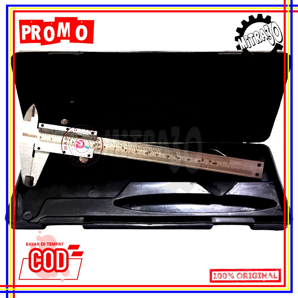 Jual Bison Sigmat Manual 150mm - Vernier Caliper 6inch - Alat Pengukur ...