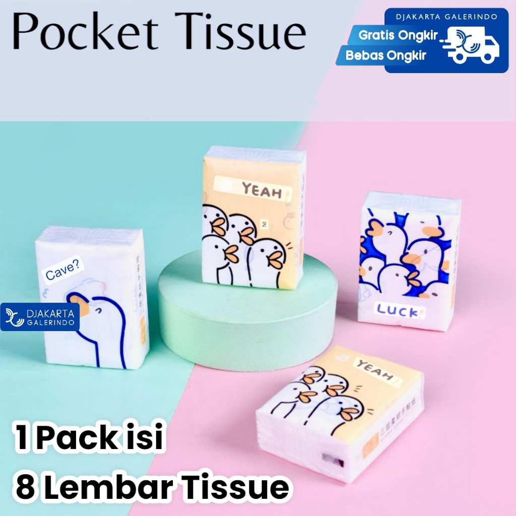 Jual Tisu Kering Tebal Bermotif Lucu Mini Facial Tissue Kemasan Saku ...