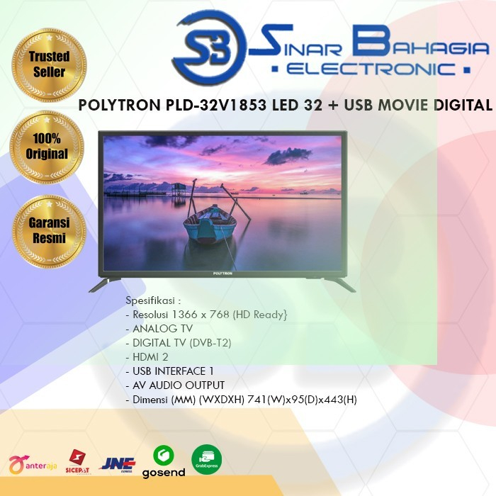 Jual POLYTRON PLD-32V1853 LED 32 + USB MOVIE DIGITAL (NEW) (KHUSUS ...