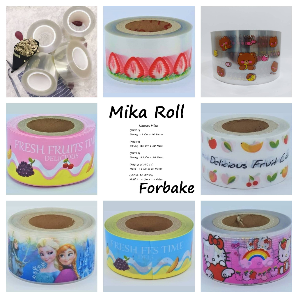 Jual Plastik Mika Roll Cake 8 10 12 Cm Mika Roll Pembatas Pinggiran Kue Tart Bolu | Shopee Indonesia