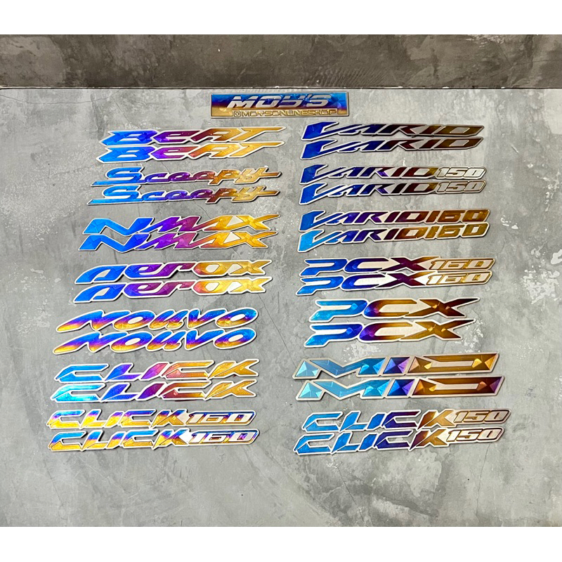 Jual EMBLEM LOGO TITANIUM EMBLEM CLICK SCOOPY MIO PCX NMAX NOUVO AEROX ...