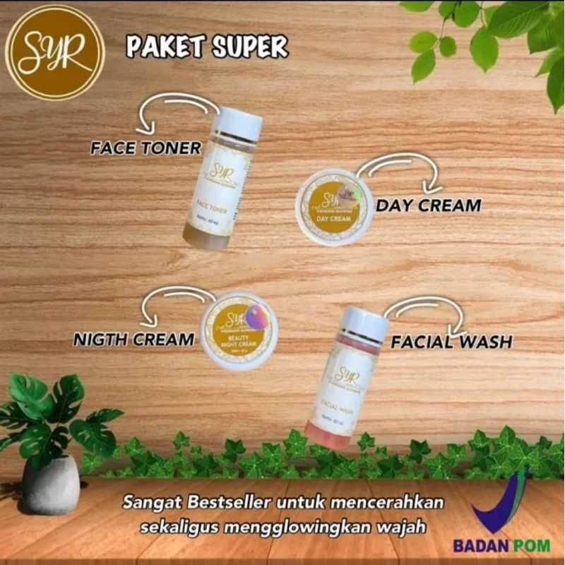 Jual Cod bpom set paket super syahreni glowing acne glow whitening ...