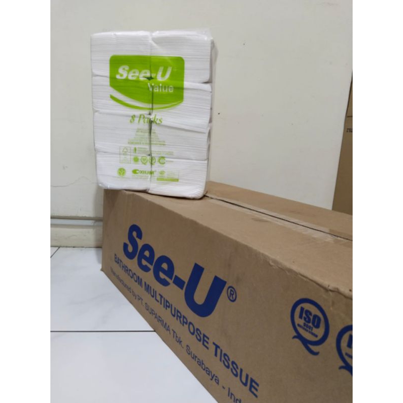 Jual Tissue Tisu See U Pop up BMT 8in1 Bathroom Multipurpose See-U Value Isi 8 Pack x 6 Bundle ...