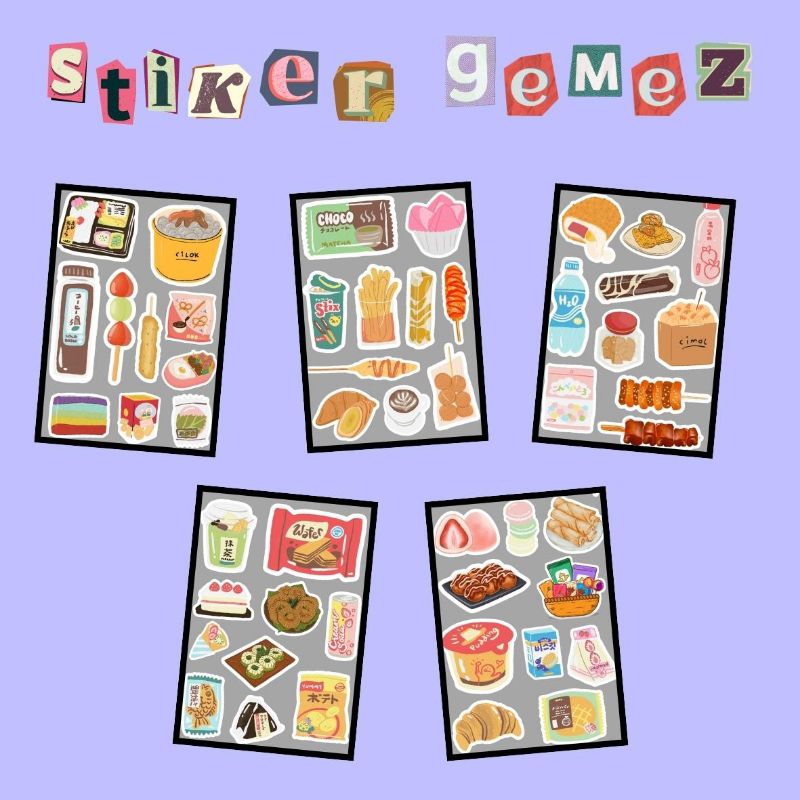 Jual Stiker Snack l Stiker Makanan l Stiker Lucu l Stiker Aesthetic l ...