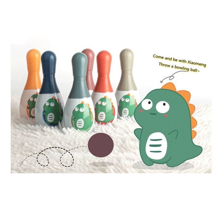 Jual Mainan Bowling Dinosaurus DINOSAUR BOWLING BALL Set Pin Bowling ...