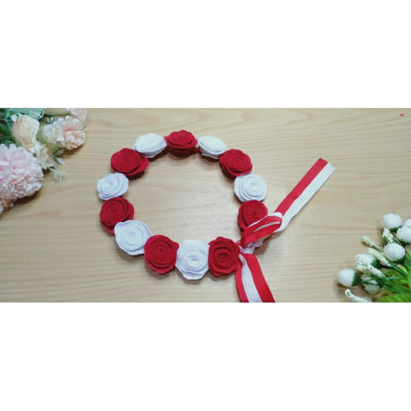 Jual Bando flower crown flanel/ mahkota mawar kain flanel | Shopee ...