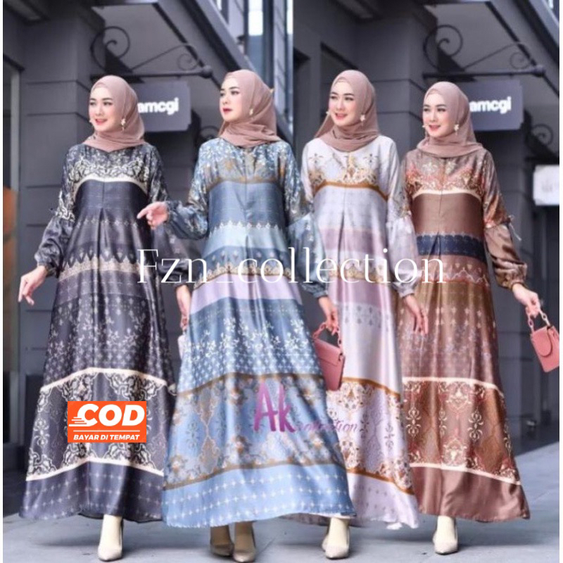Jual Gamis Jumbo Bahan Silk Premium |Gamis Motif Terbaru |Gamis Lebaran ...