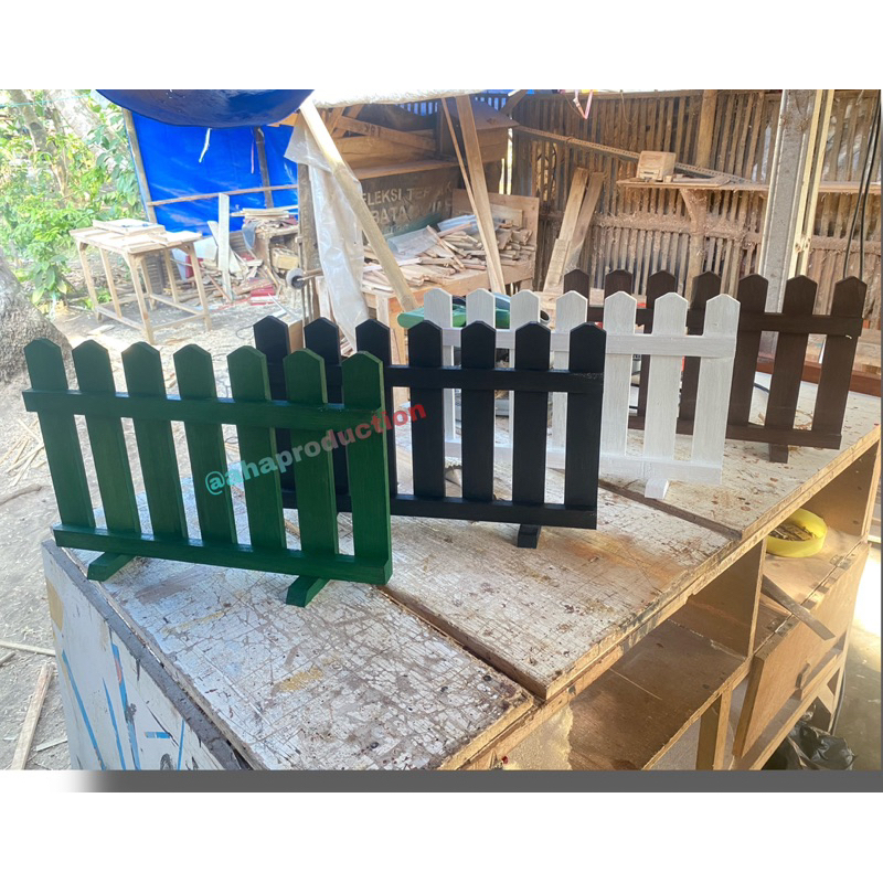 Jual pagar mini kayu pagar ruangan pagar halaman | Shopee Indonesia