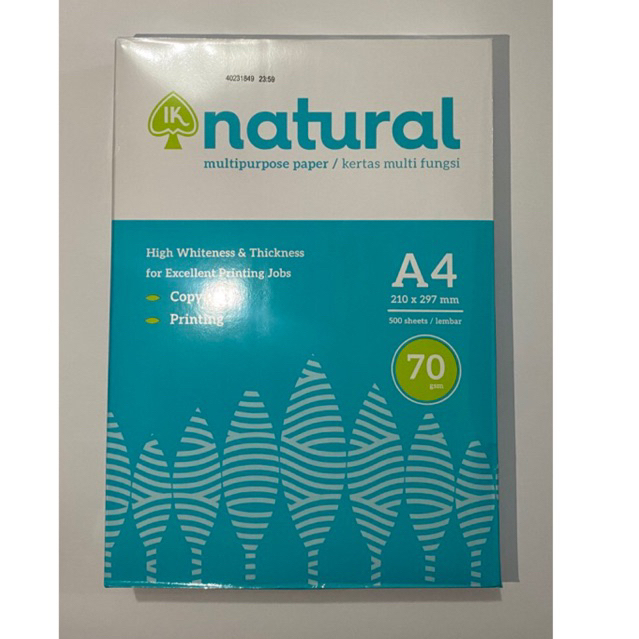 Jual Kertas Hvs Natural A4 70gr | Shopee Indonesia