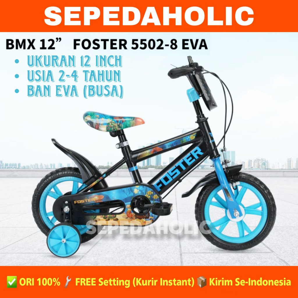 Jual Sepeda Anak Laki BMX FOSTER 5502-8 / ATLANTIS 101 Ban EVA Ukuran ...