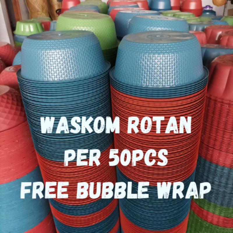 Jual Baskom Besek Wakul Berkatan Model Rotan 50 pcs | Shopee Indonesia