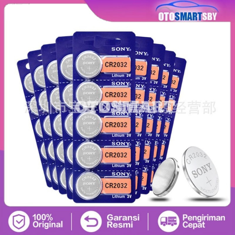 Jual Baterai Kancing SONY CR 2032 / CR 2025 / CR 2016 Lithium 3V Button ...