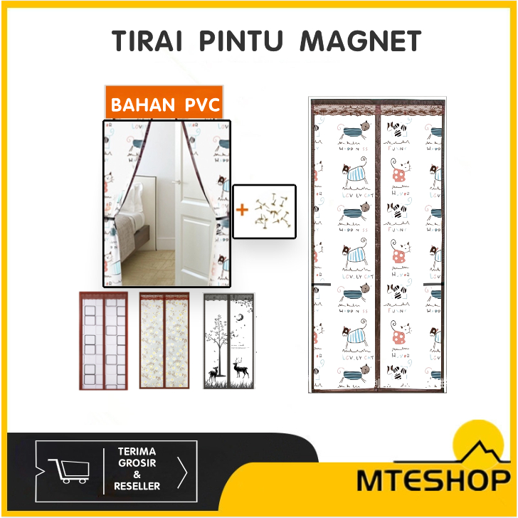 Jual MTE Tirai Magnet Elegan Bahan PVC / Tirai Pintu kamar Motif Anti ...