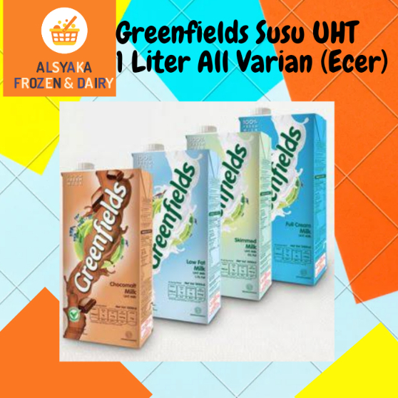 Jual Greenfields Susu UHT 1 Liter All Varian (Ecer) | Shopee Indonesia