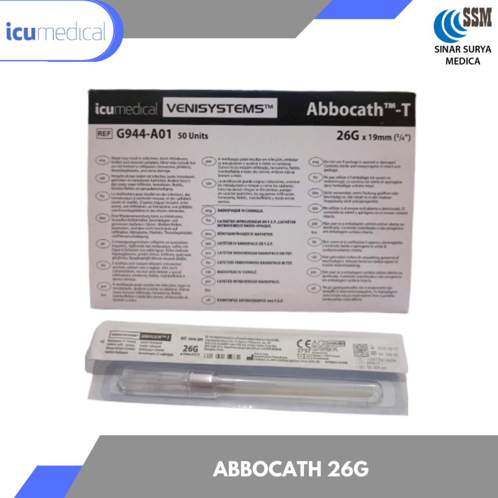 Jual Jarum infus Abbocath no 26 / IV catheter Abbocath no 26 | Shopee ...