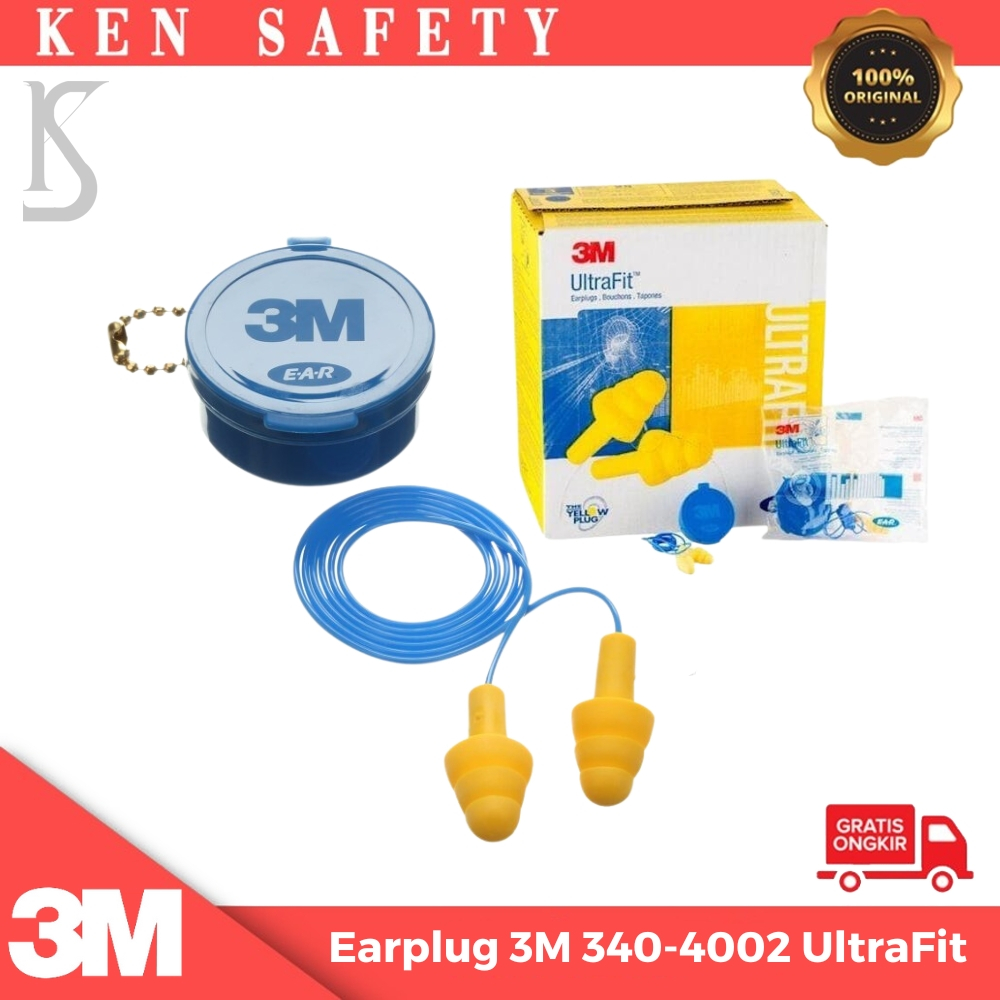 Jual Penutup Telinga Earplug 3M UltraFit 4002 Dengan Casing Safety Anti Bising Original | Shopee ...